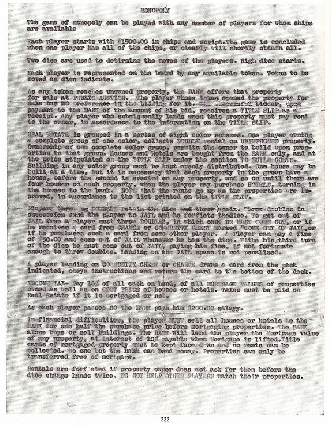 unknown monopoly rules